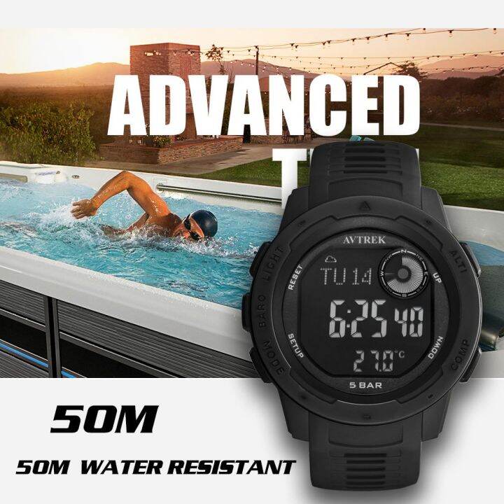 Men's Outdoors sport Digital watch Hours Running Pedometer Calorie ...