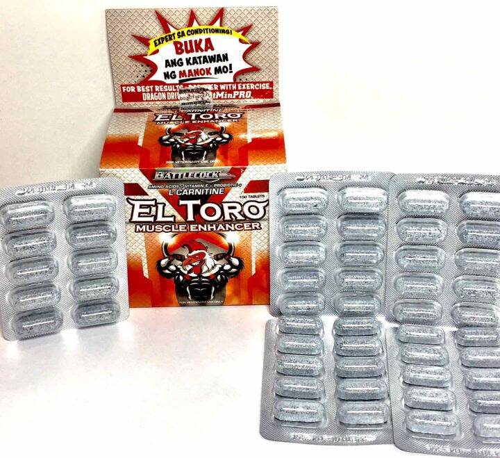 [SOUTH VET] 50 tablets Battlecock El Toro Muscle Enchancer for Gamefowl ...