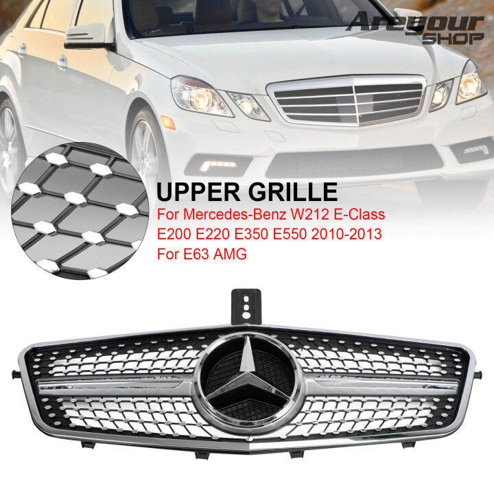 Areyourshop เพชร กระจังหน้ากันชนสำหรับ Mercedes-Benz W212 E Class e200 e220 e250 e300 e350 e500 ...
