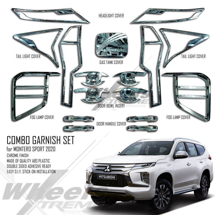 Montero Sport 2020-2024 Combo Garnish set Chrome finish ( montero ...