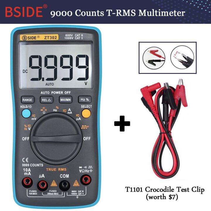 Digital Multimeter BSIDE ZT301 302 True-RMS DC/DA Voltmeter Ammeter ...