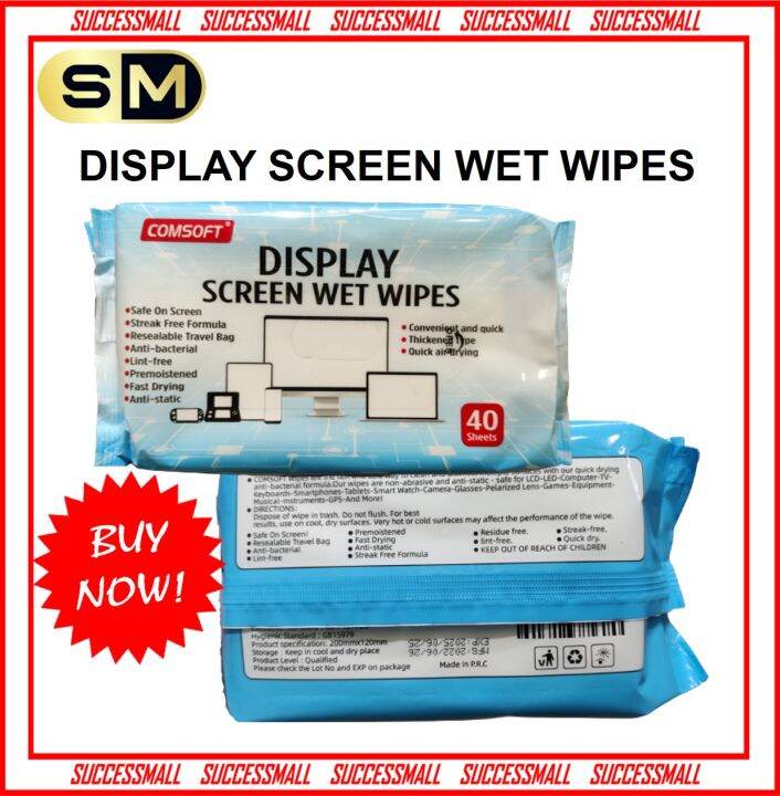 Display Screen Wet Wipes Alcohol Wipes 40 sheet | Lazada