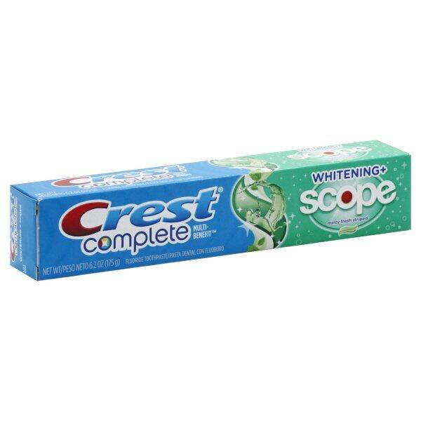 CREST Plus Complete + Whitening 5.8oz Scope Outlast - Minty Fresh ...