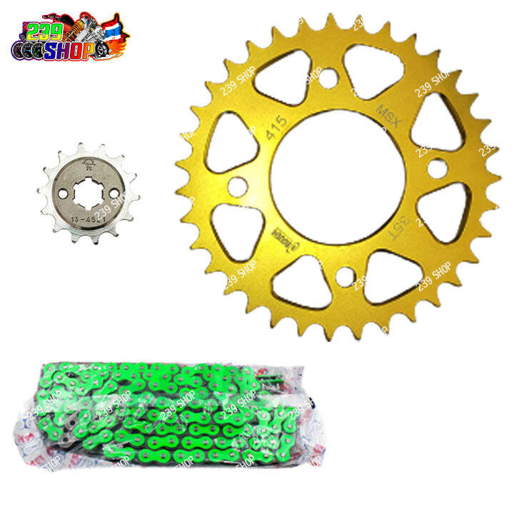 โซ่สเตอร์ ชุด 415 MSX WAVE125I-NEW ปลาวาฬ 130L 13T-35T โซ่ EK สเตอร์หลังอัลลอย โซ่ สเตอร์ ...