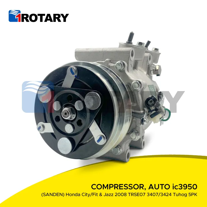 1Rotary Auto Compressor (Sanden) Honda City/Fit & Jazz 2008 TRSE07 3407 ...