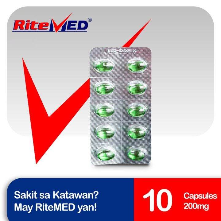RiteMED Ibuprofen 200mg 10 Capsules (Anti - Inflammatory) | Lazada PH