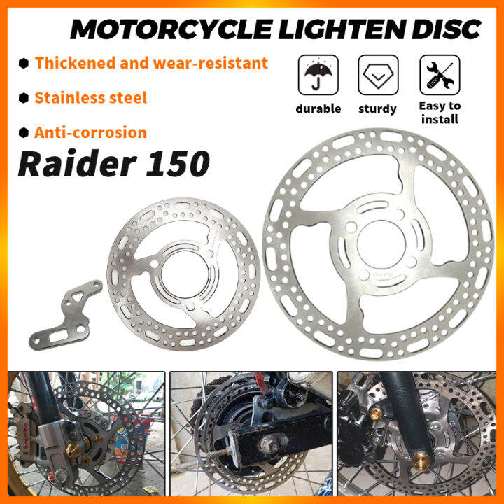 E&M Lighten Disc Set with Bracket for Raider150 Carb (Front and Rear ...