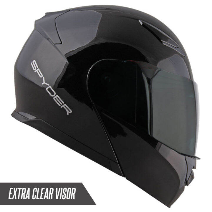 Spyder Modular Helmet with Dual Visor ARROW PD Plain Colors (FREE Clear ...