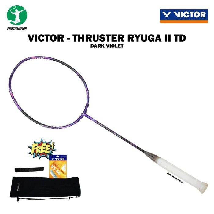 Raket Badminton Victor Thruster Ryuga II TK Ryuga 2 TD Dark Violet ...