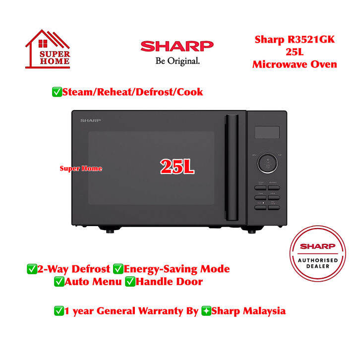 Sharp Microwave Oven R3521GK 25L Jog Dial Digital Control Microwave ...