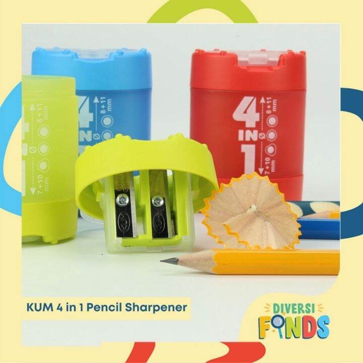 Kum 4-in-1 K4 Four - Hole Sharpener - Made in Germany - Blue, Green ...