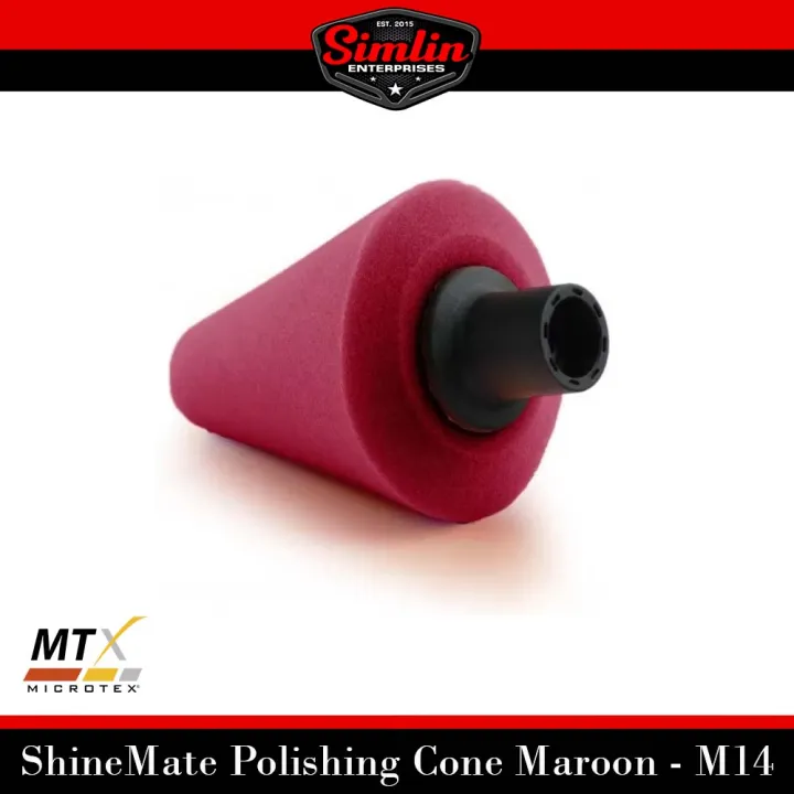 ShineMate Polishing Cone made for Rotary M14/Drill 6mm Maroon | Lazada PH