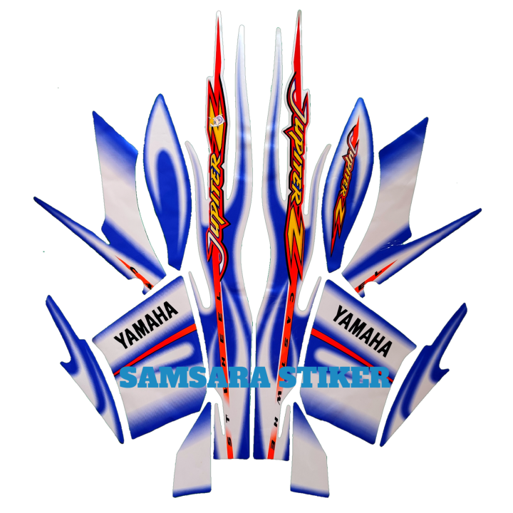 Stiker Body Motor Yamaha Jupiter Z 2004 Cw Putih-Biru Full Set | Lazada ...