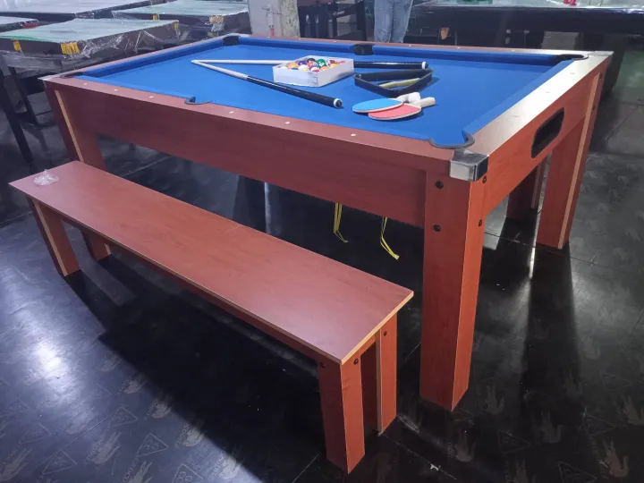 4x7 FT 3-In-1 Multi Table With Bench / Billiard Table / Billiard ...