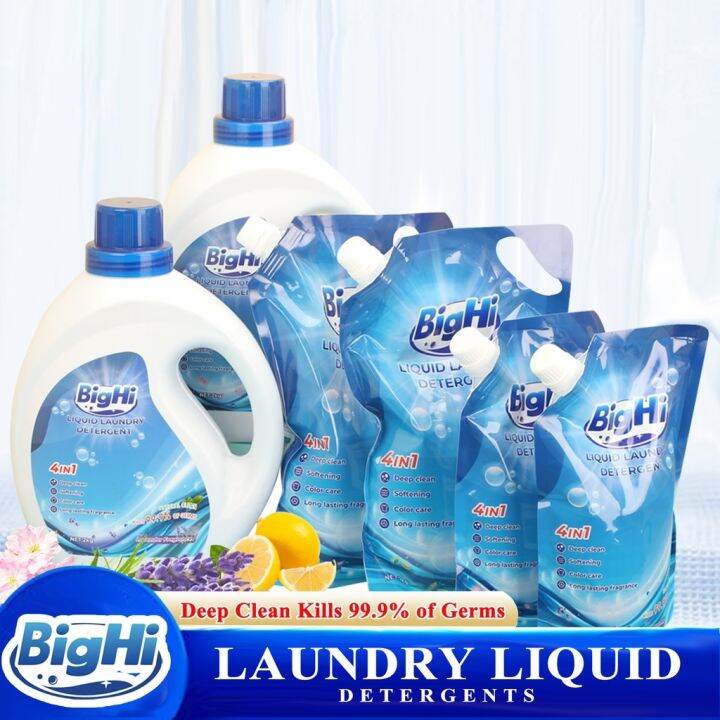 BIGHI Liquid Laundry Detergent 4 in 1 Deep Clean Liquid Laundry Detergent Wash | Lazada PH