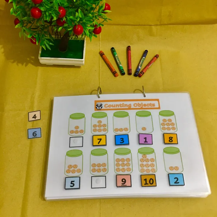 Counting objects 1-10 Detachable (Velcro) Fully Laminated Learning ...