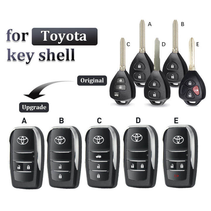replacement car flip key cover remote shell control case for toyota ...