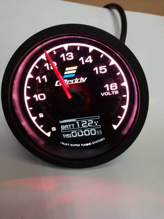เกจวัด โวล(แบตเตอร์รี่) greddy ไฟ7สี มีดิจิตอลในตัว | Lazada.co.th