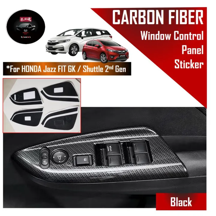ZR Honda Jazz/Fit GK GK3 GK5 Shuttle Interior Window Panel Carbon Fiber ...