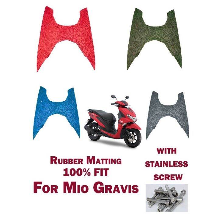 【COD】 Yamaha Mio Gravis v1 2019-2022 Rubber Matting Colored | Lazada PH