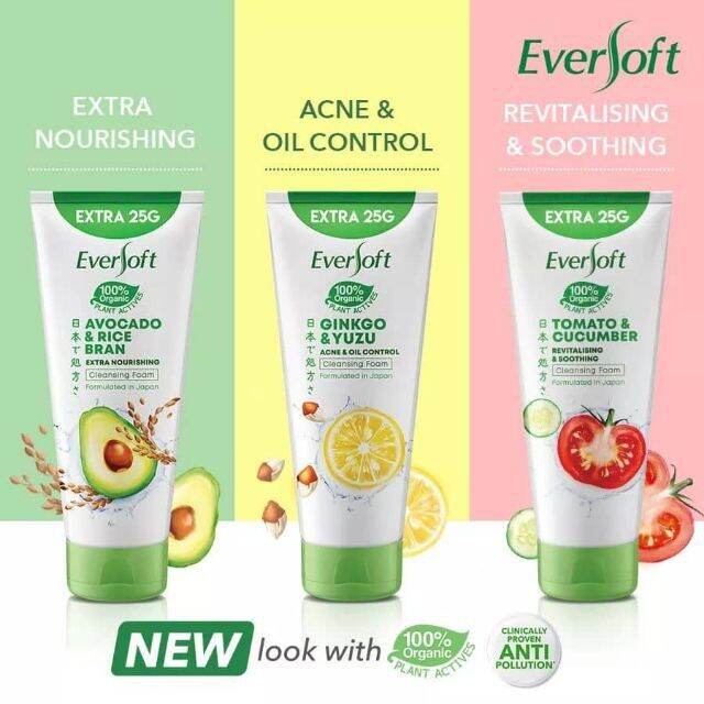 EVERSOFT facial cleanser 120g/ 195g | Lazada