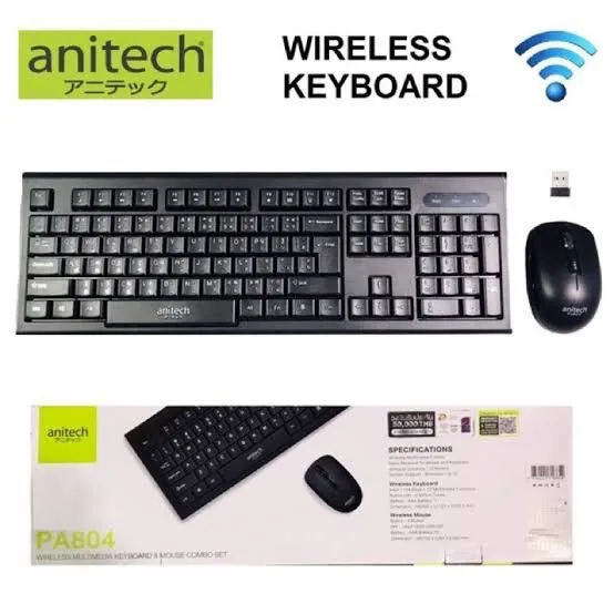 ANITECH Wireless Keyboard P804 คีย์บอร์ด (ของแท้)มีประกัน | Lazada.co.th