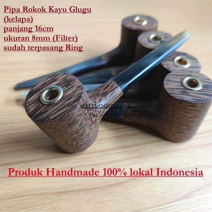 Pipa Rokok Kayu Glugu Cangklong / Pipa Rokok Unik / Pipa Rokok Kayu ...