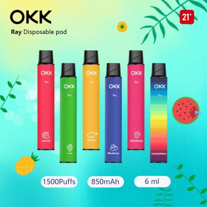 hot Disposable Pod OKK Vape Pods - OKK Ray: 6ml 1500 puffs 3 nic | Lazada PH