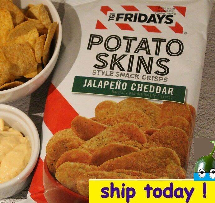 TGI Fridays Potato Skins Jalapeno Cheddar 4 oz Style Snack Crisp ...