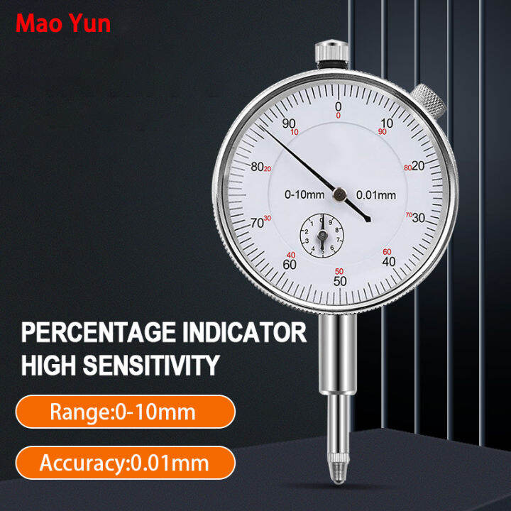 0-10mm Dial Gauge Indicator 0.01mm Accuracy Precision Dial Test ... 0-10mm Dial Gauge Indicator 0.01mm Accuracy Precision Dial Test ...
