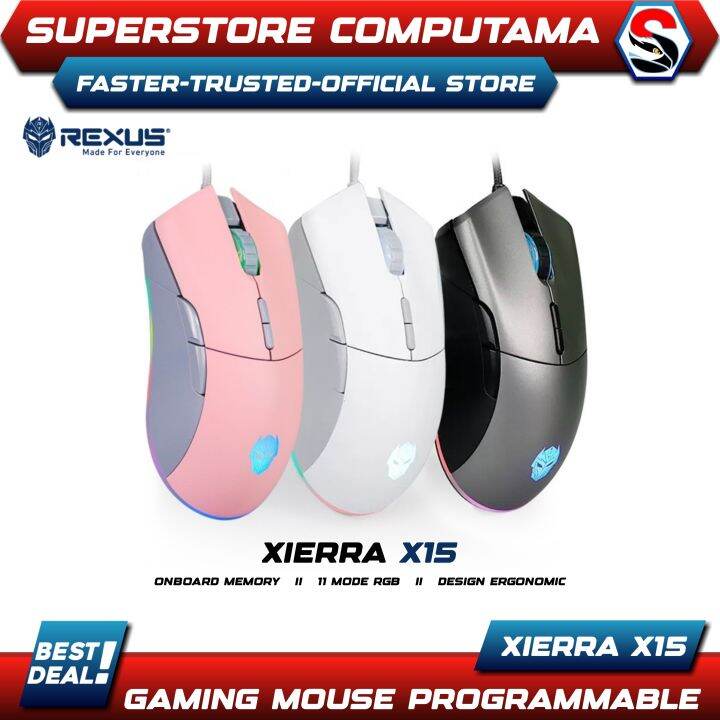 Rexus Xierra X15 RGB Gaming Mouse | Lazada Indonesia