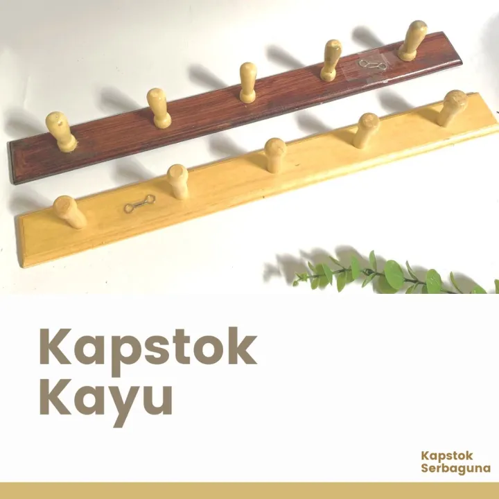 Kapstok Kayu Kastok Gantungan Baju Dinding Hook Kayu | Lazada Indonesia