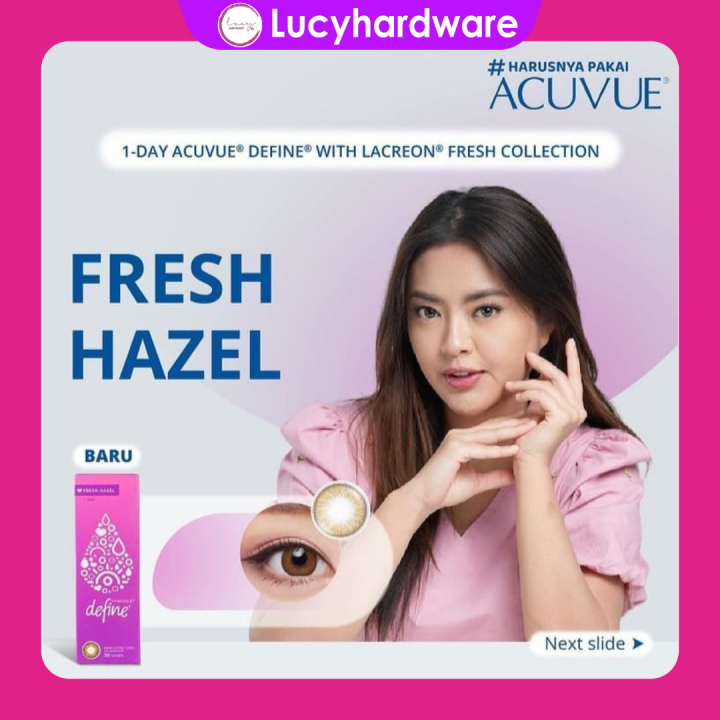 Acuvue Define Fresh Hazel Softlens Warna 5 Pasang Softlens Harian ...