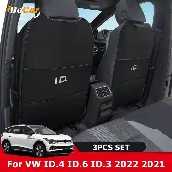 สำหรับ VW ID.4 CROZZ ID.4 X ID.6 ID3 2022 2021หนัง PU หลังเบาะที่ป้องกันการเตะที่ติดเบาะรถยนต์ ...