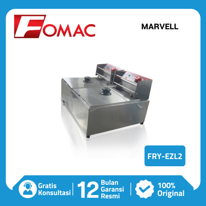 FOMAC FRY EZL2 ELECTRIC DEEP FRYER 2 TANK PENGGORENGAN LISTRIK KENTANG ...