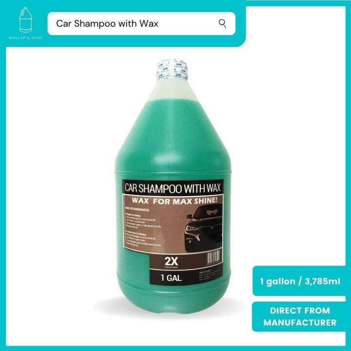 Car Shampoo With Wax (Concentrated) 1 gallon or 3.7 Liters | Lazada PH