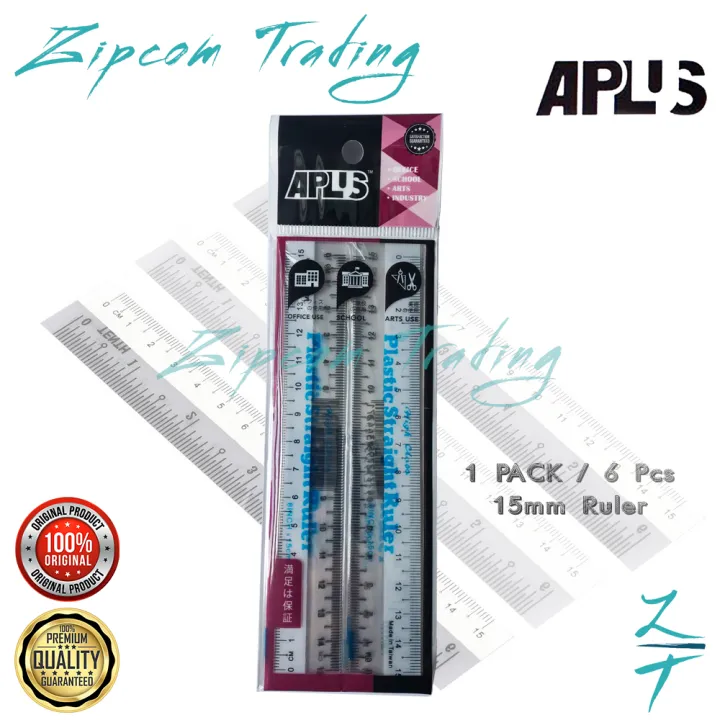 Aplus Flexible Plastic Straight Ruler / PVC Pembaris Garisan Pendek ...