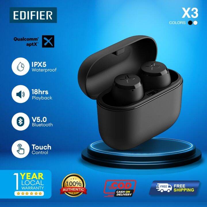Edifier X3 V5.0 / X3S V5.2 Mini Touch Control Earphone 24 Hrs Endurance ...