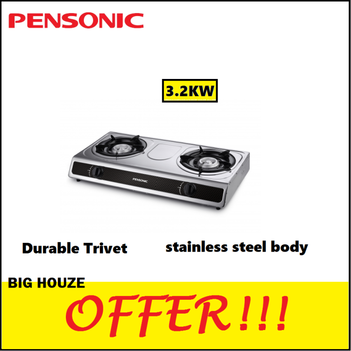 Pensonic 2 Burners Stainless Steel Gas Stove PGC-28S | Lazada