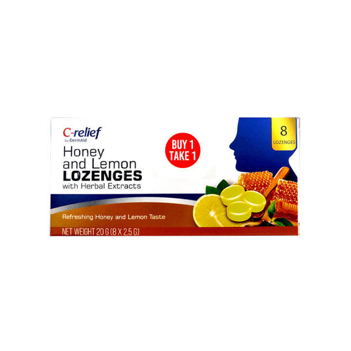 "DERMAID C-Relief Honey and Lemon Lozenges 8S | Lazada PH