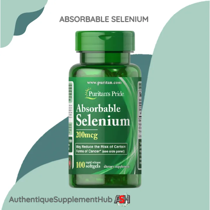 Puritan’s Pride Absorbable Selenium 200mcg, 100 Softgels | Lazada PH