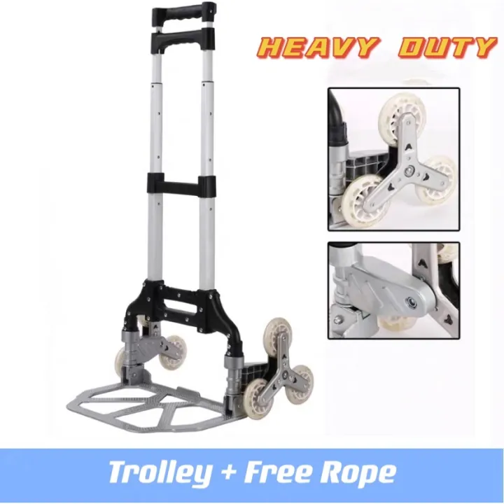 Multi-function Folded Trolley HEAVY DUTY Stainless Trolley Shopping ...