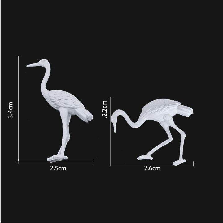 Scale Model Animal Red-Crowned Crane Avian Big Bird For Scenery ...
