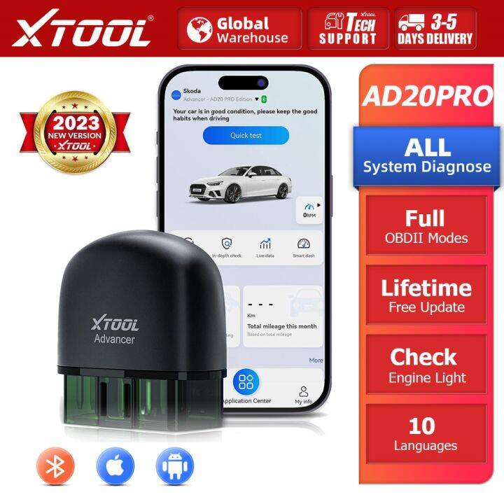 XTOOL AD20 PRO Full System Diagnostic Tool For IOS & Android Code Reader Oil Light Reset Battery ...