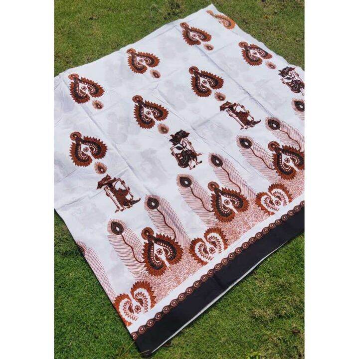 Kain Batik SOLO motif wayang Rama Sinta warna dasar putih | Lazada ...