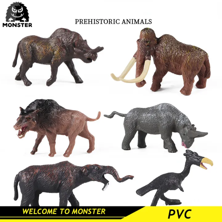 Mini Prehistoric Ancient Beast Creature Giant Beast Model Giant Horned ...