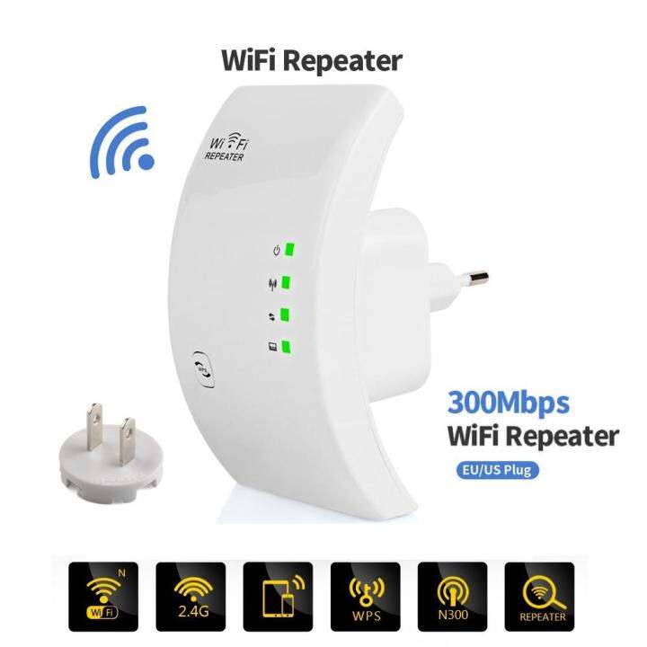 Wireless Router 300Mbps Universal WiFi Range Extender Repeater -White ...