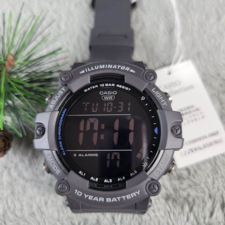 Đồng Hồ Nam Casio Nội Địa Nhật Dây Nhựa Trẻ Trung AE-1500WH Mặt Đen ...