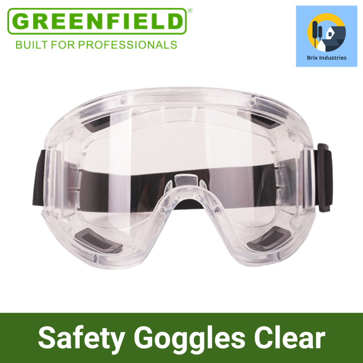 Greenfield CE-Certified Safety Goggles Clear 09-01-00001 Construction ...