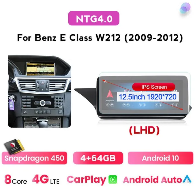 5 Android 11 Carplay Auto Car Radio Multimedia For Mercedes Benz E Class W212 E200 E230 E260 ...